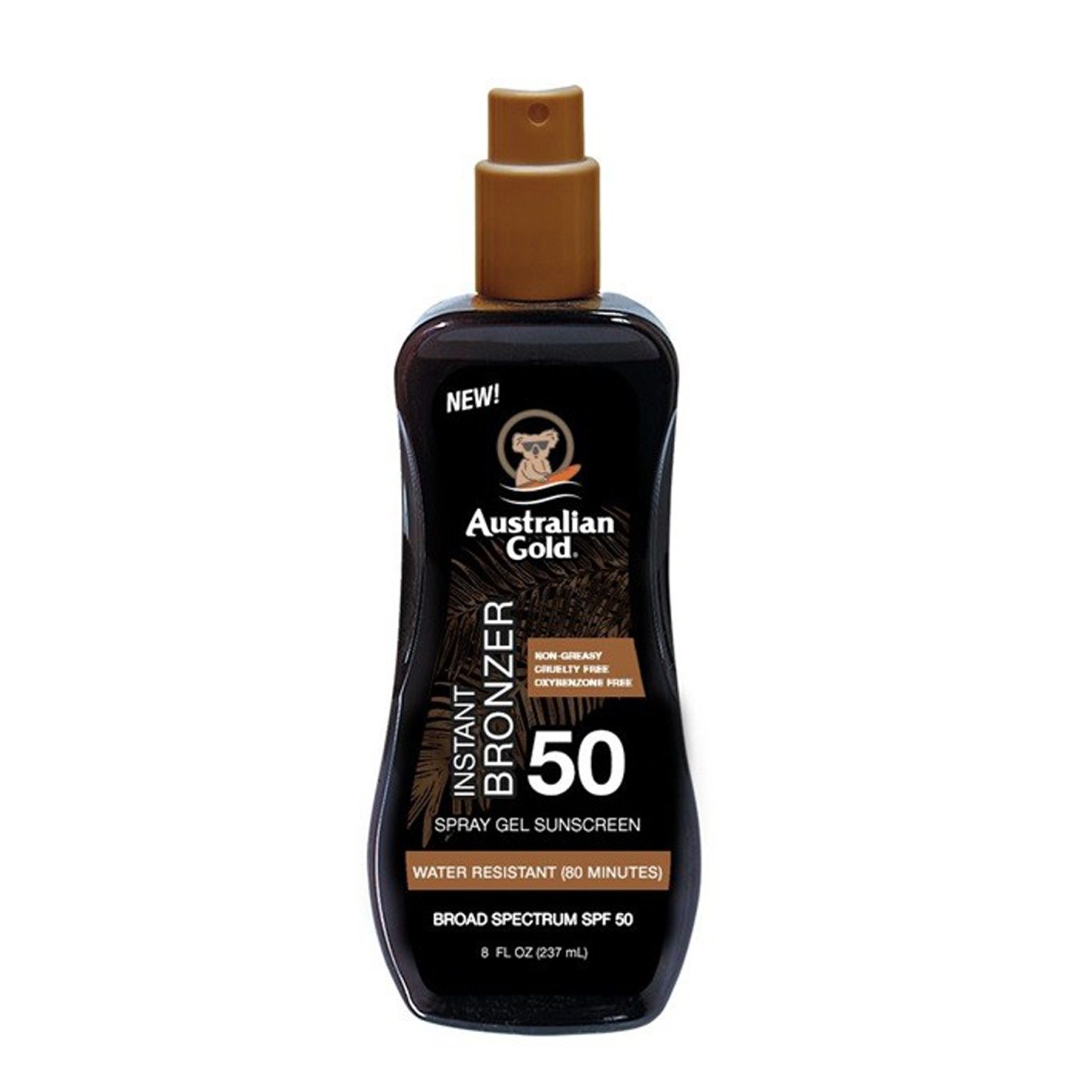 Australian Gold SPF 50 Spray Gel + Bronzer 237ml - DerWellnessShop